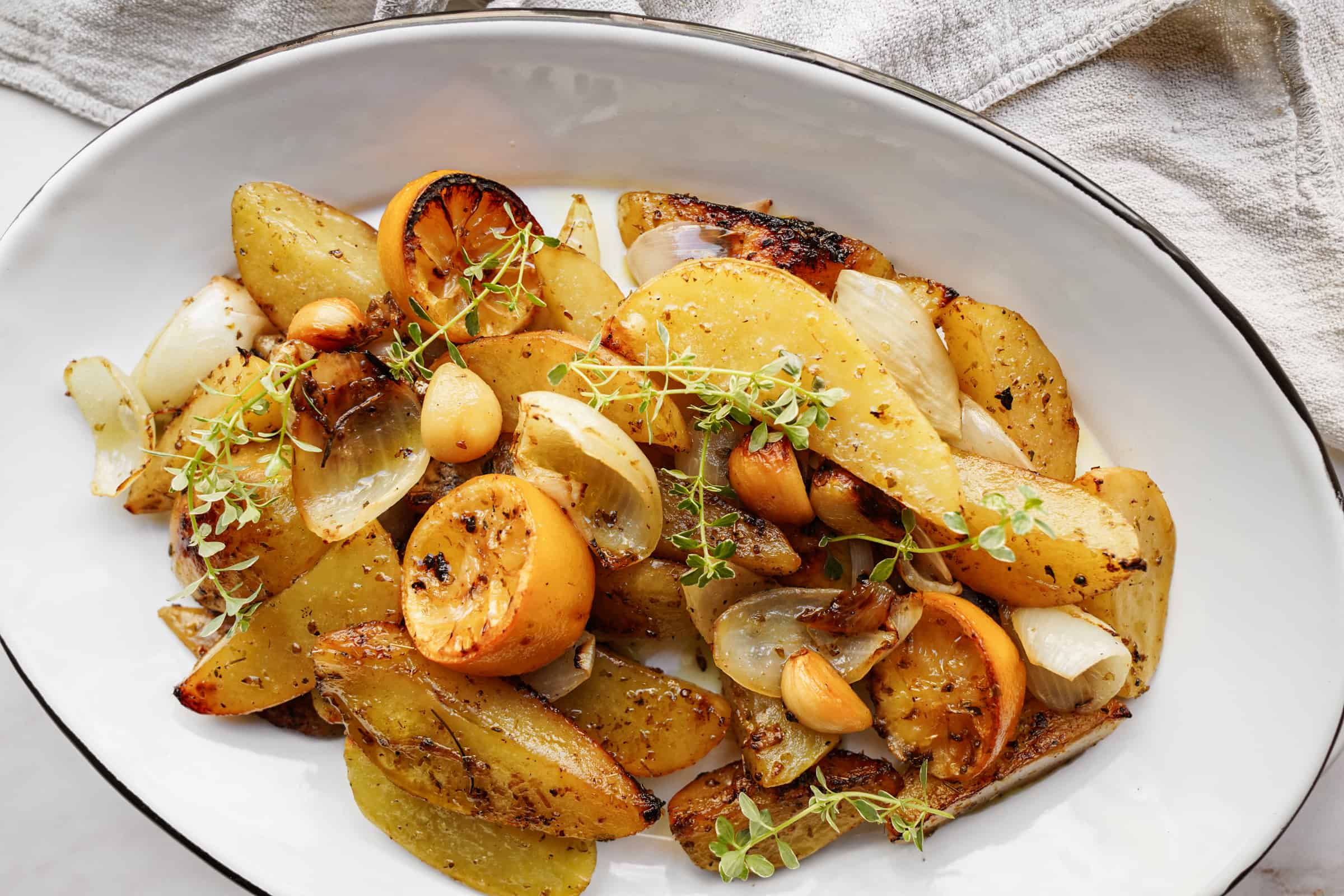 Greek Potatoes Recipe (Lemon & Herb Roasted) | FoodByMaria