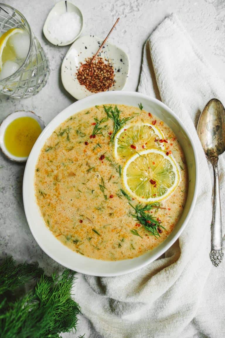 Vegan Greek Lemon Rice Soup | FoodByMaria