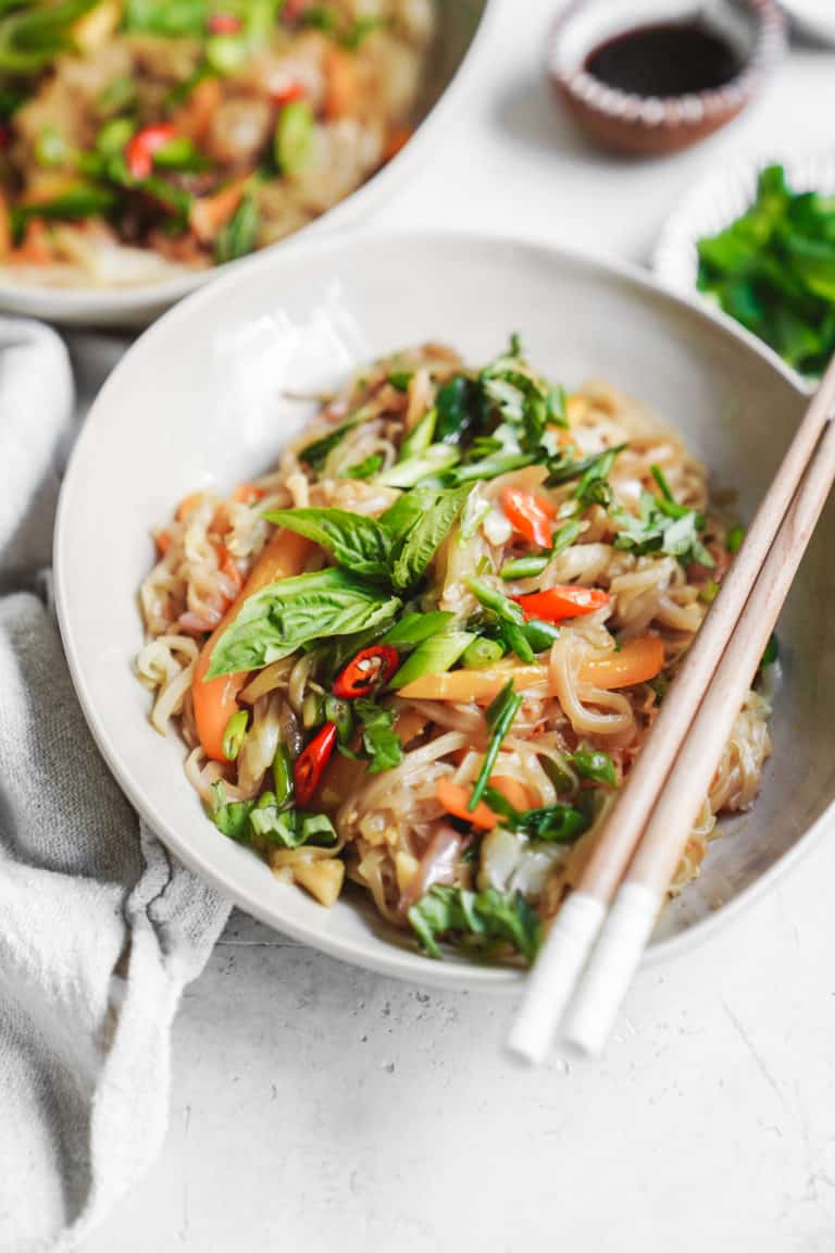 Vegan Thai Drunken Noodles