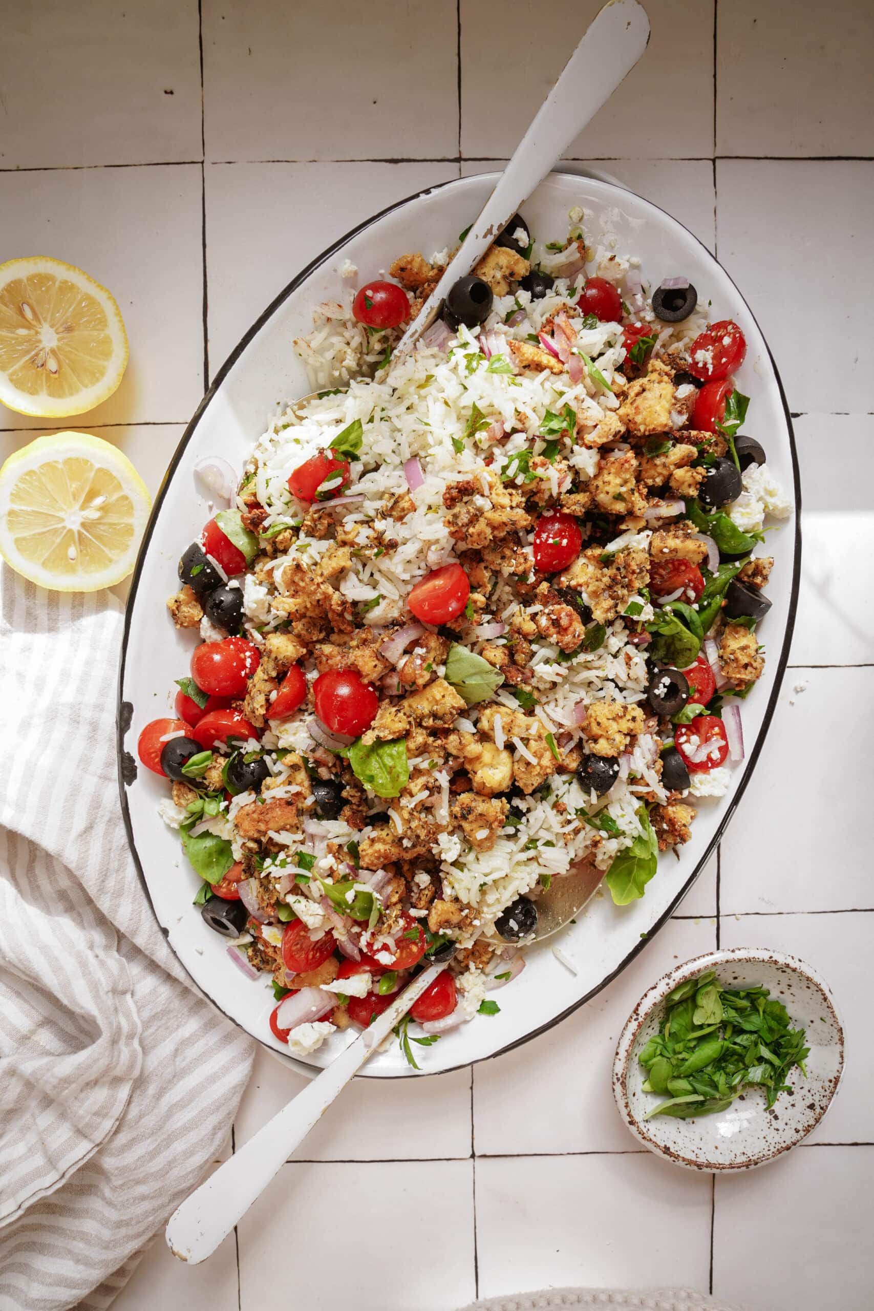 Rice Bowls with Greek Tofu | FoodByMaria Recipes