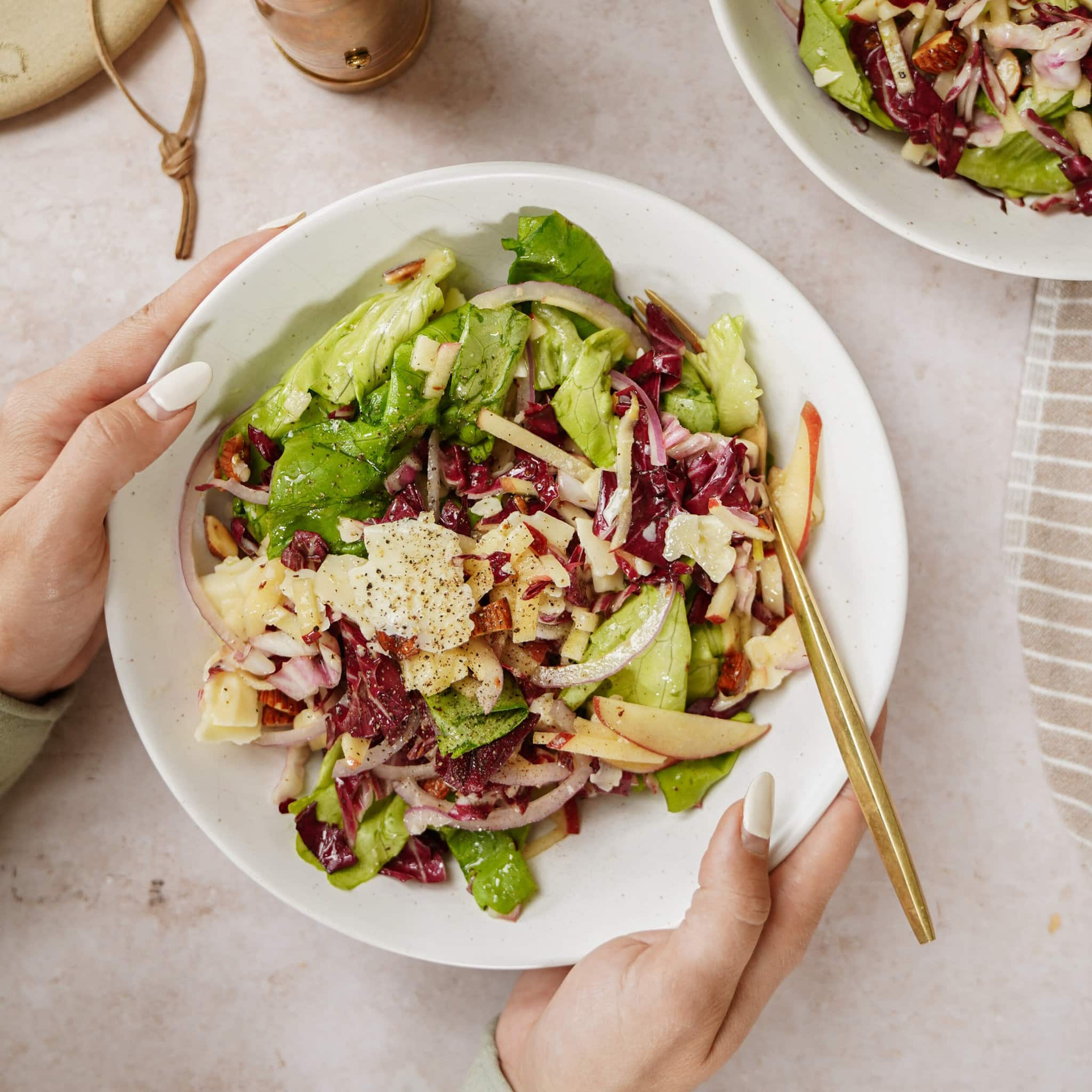 Butter Lettuce Salad with Apple & Cheddar