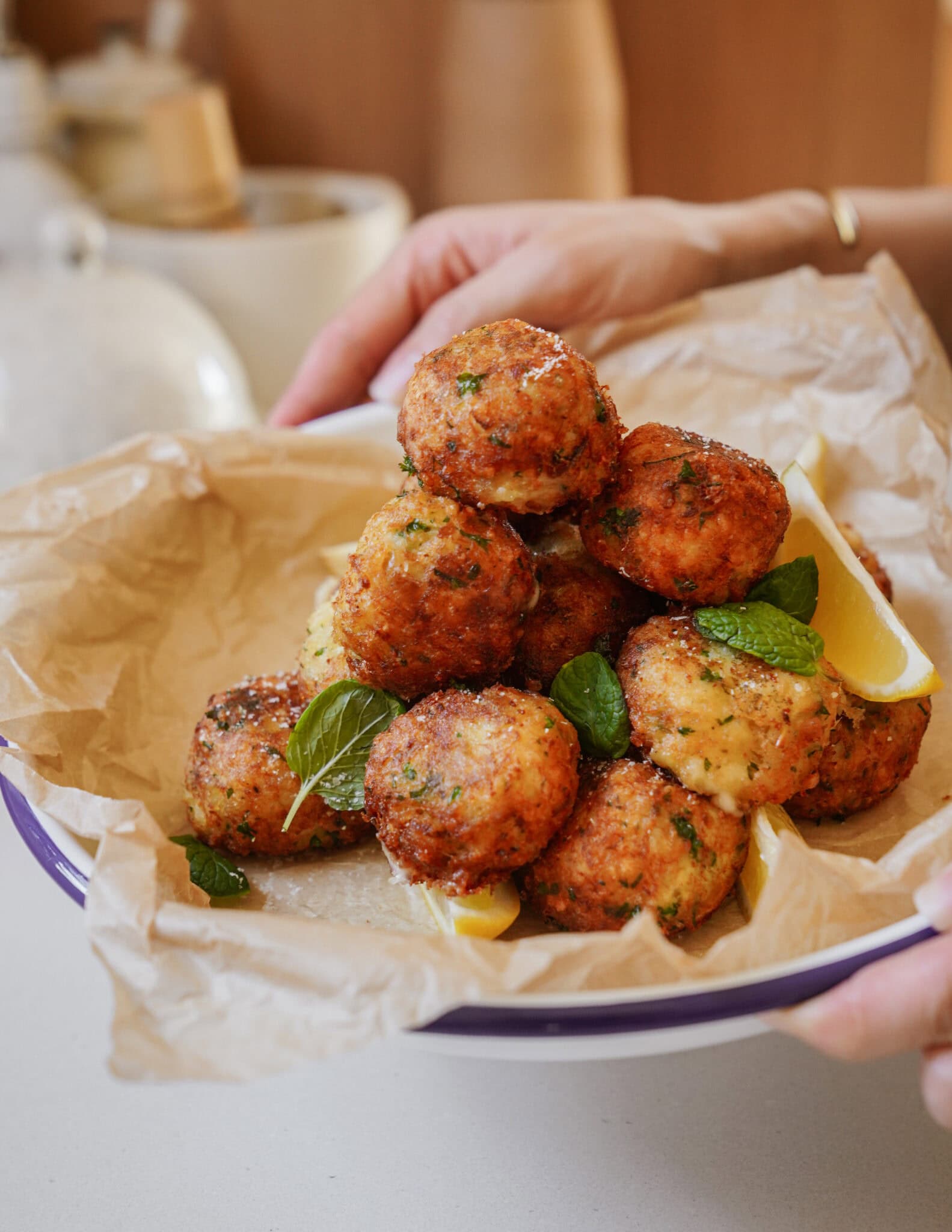 Cheesy Cod Fish Balls