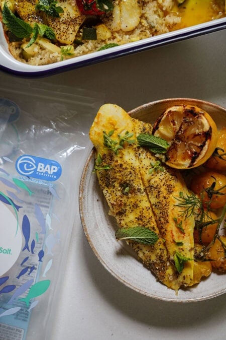 Baked Greek-Style Swai Fish